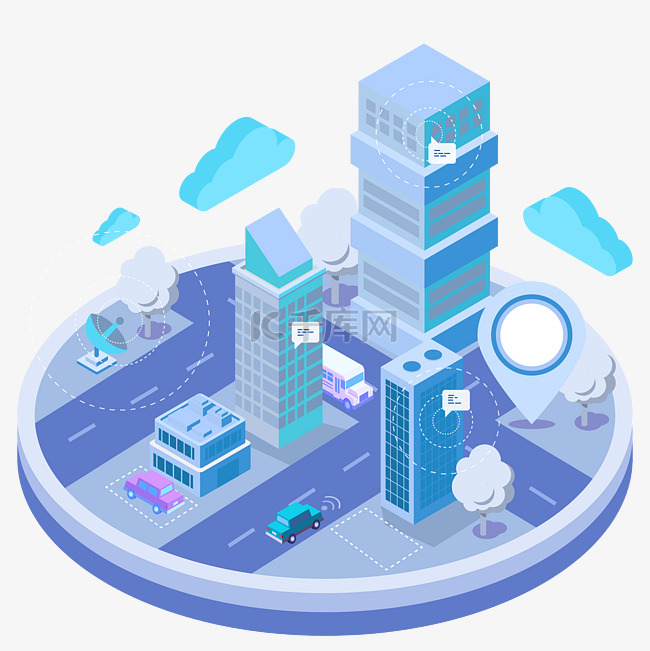 立体智慧城市3D素材图片免费下载-千库网