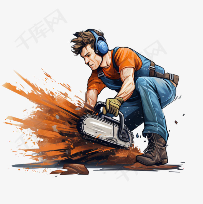 运行电锯素材图片免费下载-千库网