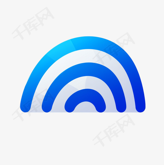 蓝色 wi-fi 标志素材图片免费下载-千库网