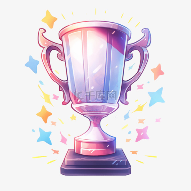 奖品奖杯卡通手绘元素素材图片免费下载-千库网