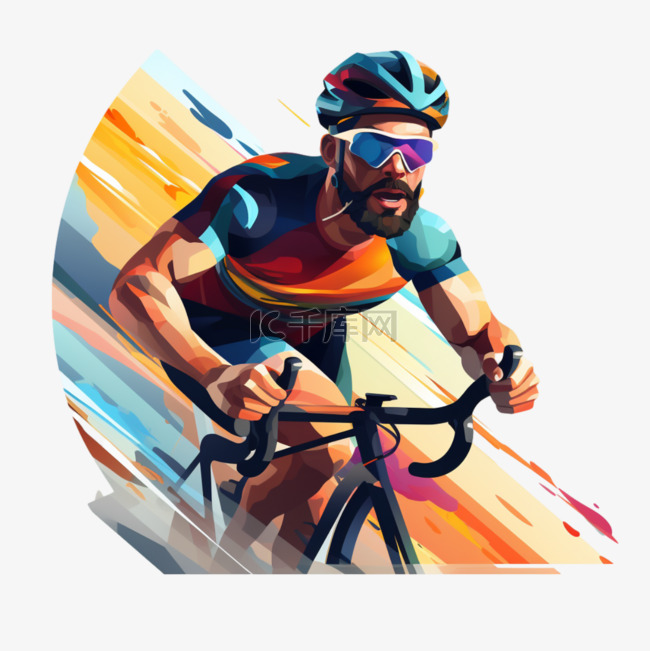 运动员力量感健硕锻炼运动会自行车运动素材图片免费下载-千库网