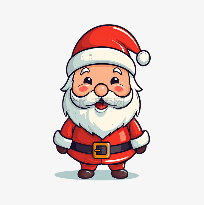 圣诞节手绘卡通圣诞老人插画素材图片免费下载-千库网