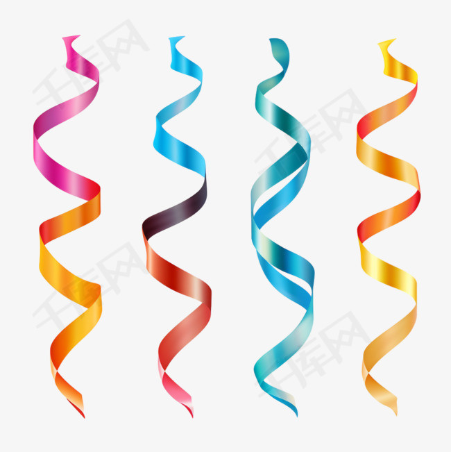 彩色丝带系列素材图片免费下载-千库网
