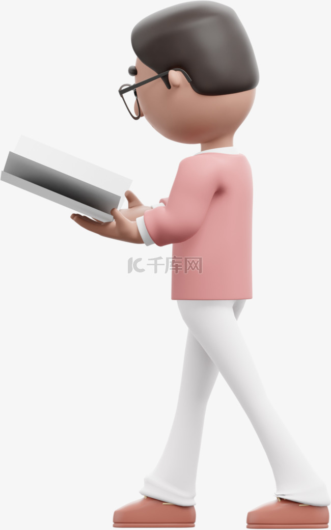 帅气男人3D走路姿势素材图片免费下载-千库网