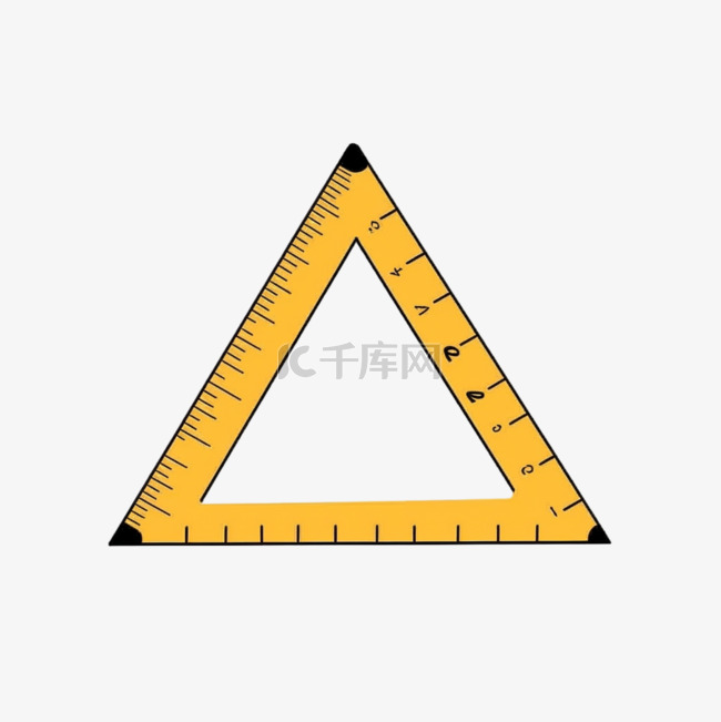 简笔画学习工具元素三角尺素材图片免费下载-千库网
