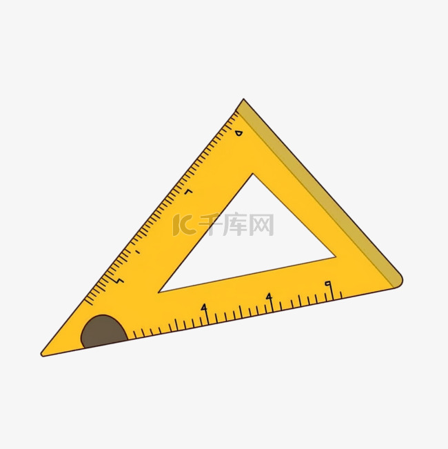 学习工具三角尺简笔画素材图片免费下载-千库网