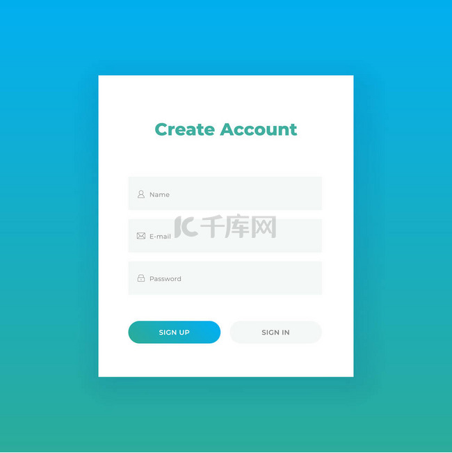 创建帐户。网站材料设计的登录表格。Ui Ux 素材图片免费下载-千库网