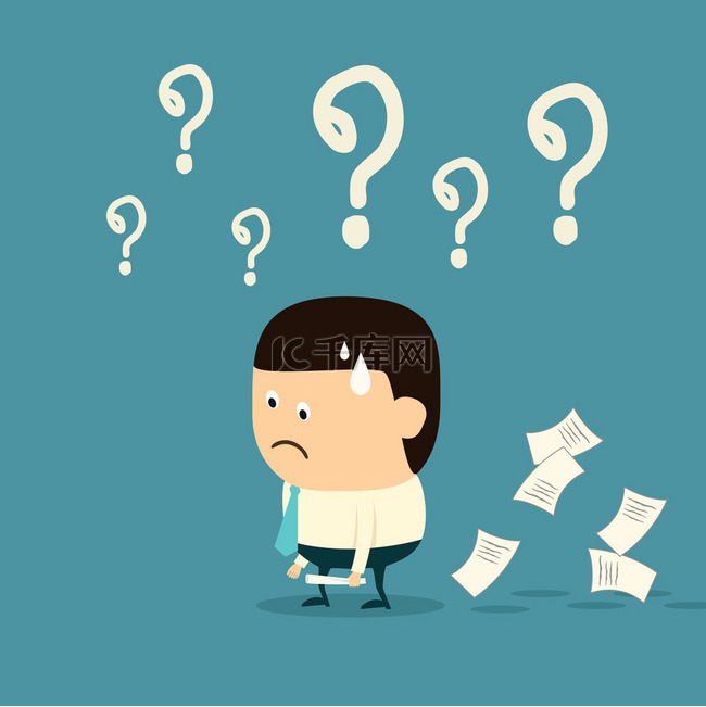 卡通商人与失败概念素材图片免费下载-千库网