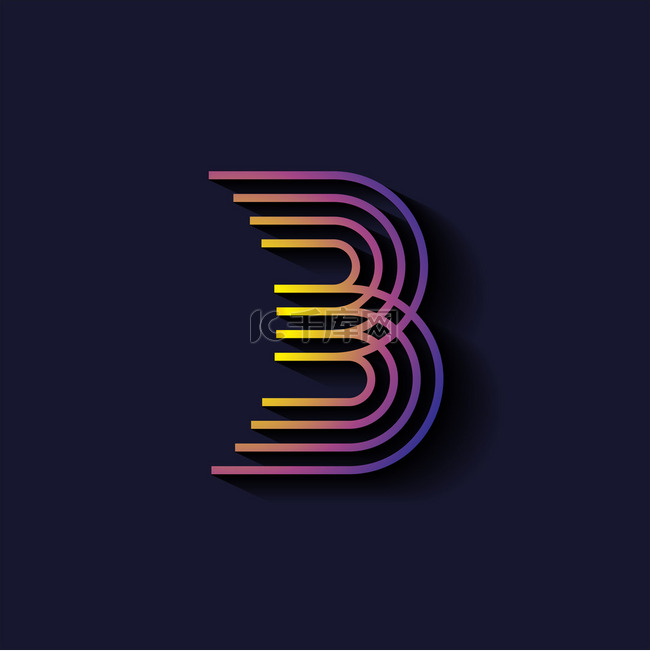 字母 B 标志模板素材图片免费下载-千库网