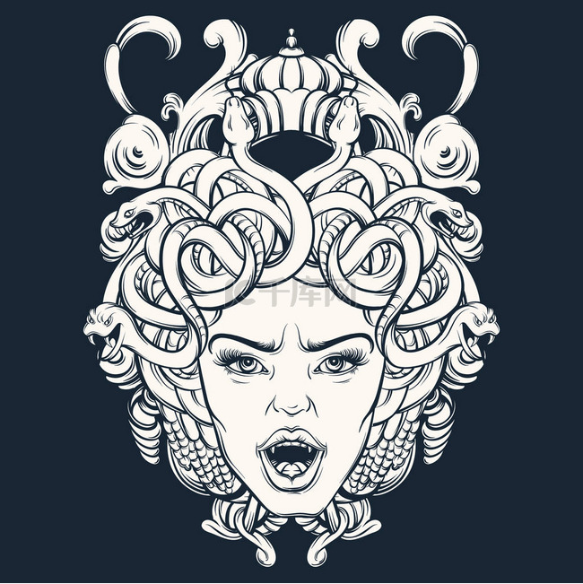 矢量图的 gorgone素材图片免费下载-千库网