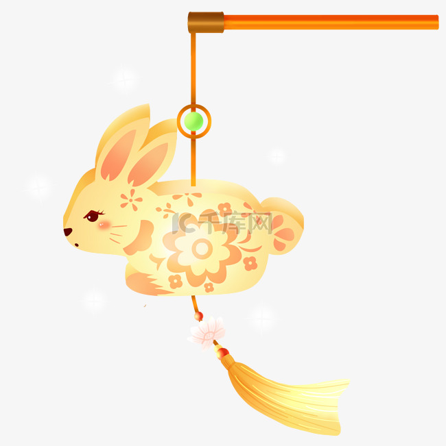 中秋节兔子灯笼素材图片免费下载-千库网