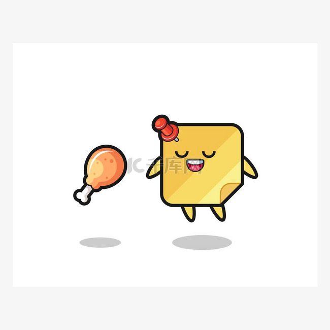 cute sticky notes floating and tempted because of fried chicken , cute ...