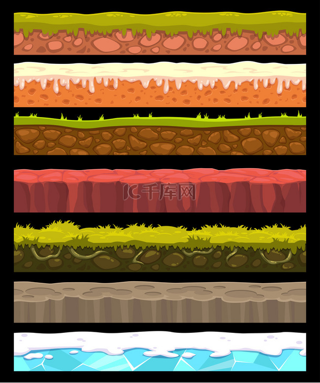 矢量地面收集素材图片免费下载-千库网