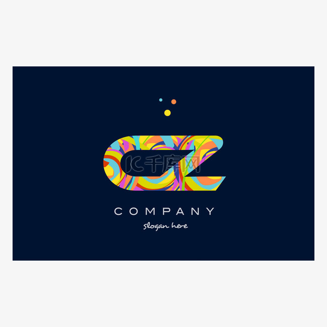 cz c z 多彩字母表字母标志图标模板矢量素材图片免费下载-千库网