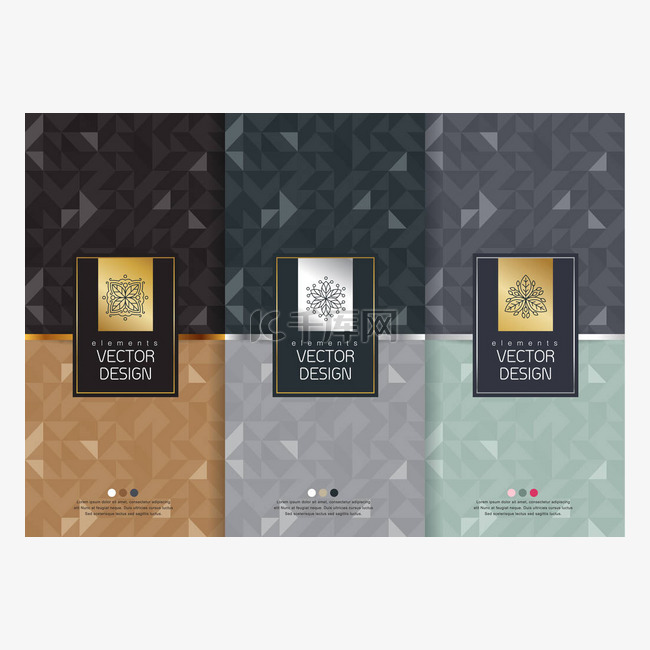 Vector set of templates packaging, labels and frames for packaging for ...