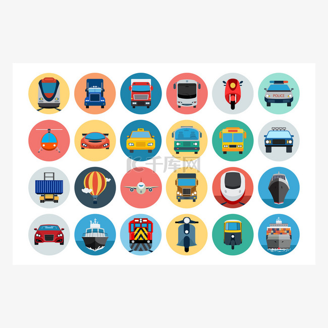 Flat Transport Icons 1素材图片免费下载-千库网