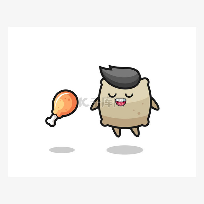 cute sack floating and tempted because of fried chicken , cute style ...