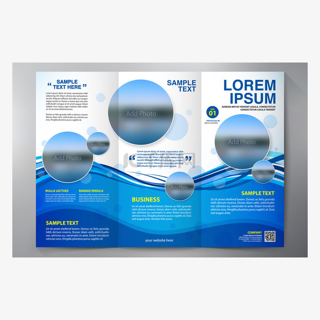 Brochure leaflet design a4 tri-fold template.素材图片免费下载-千库网