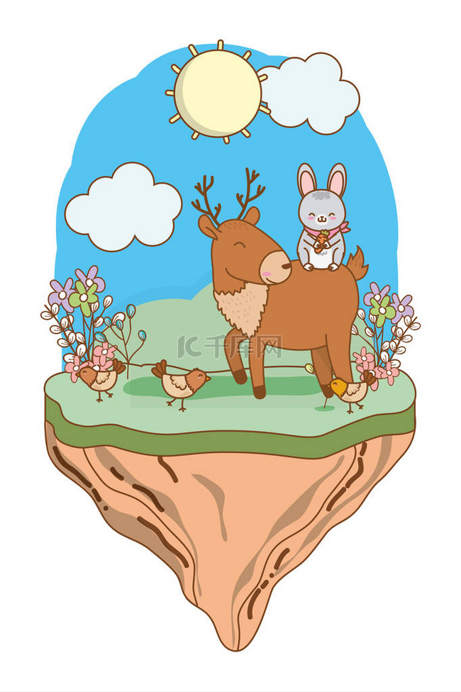 可爱的小动物卡通素材图片免费下载-千库网