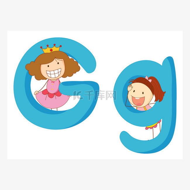 Kids in the letters series素材图片免费下载-千库网