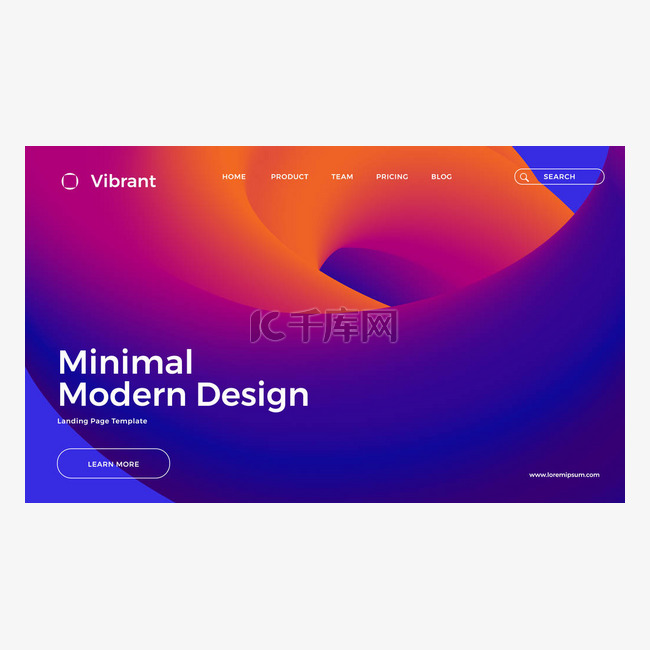 Abstract design template with 3d flow shapes素材图片免费下载-千库网