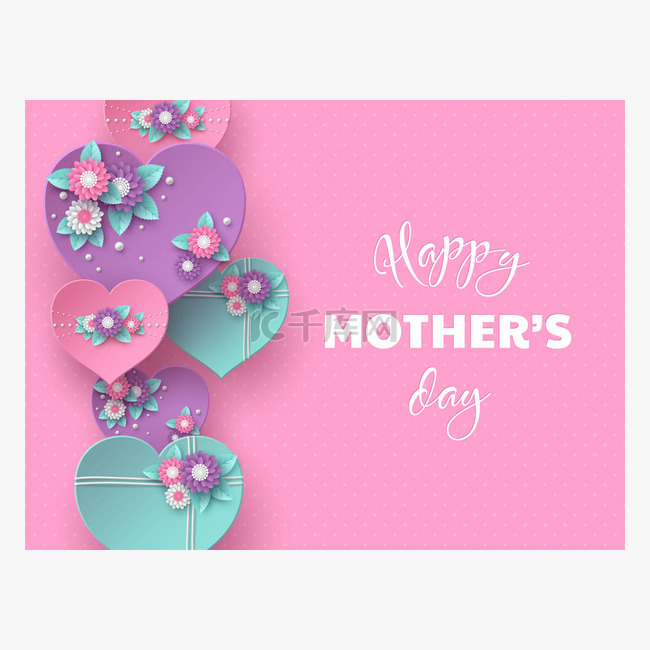 母亲节快乐贺卡.素材图片免费下载-千库网