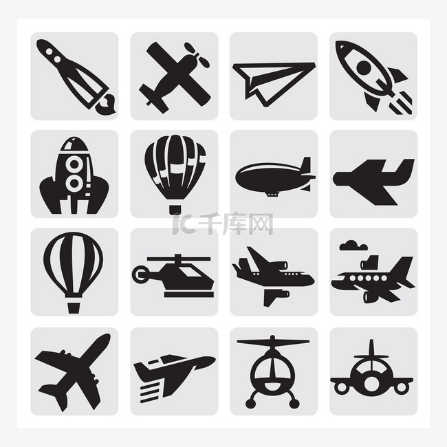 Icon飞机素材图片免费下载-千库网