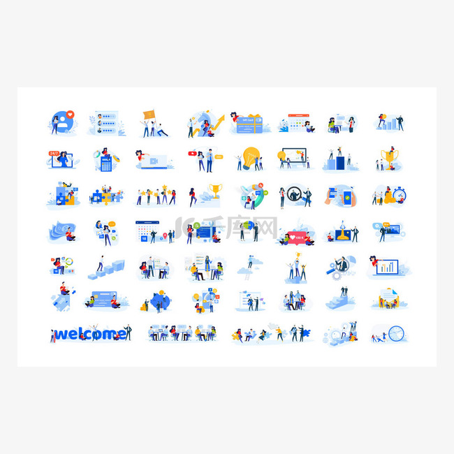 Set of modern flat design people icons. Vector illustration concepts of ...