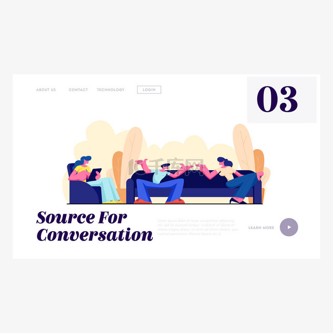 Friends Sit on Couch, Communicating, Relaxing with Gadget at Home ...