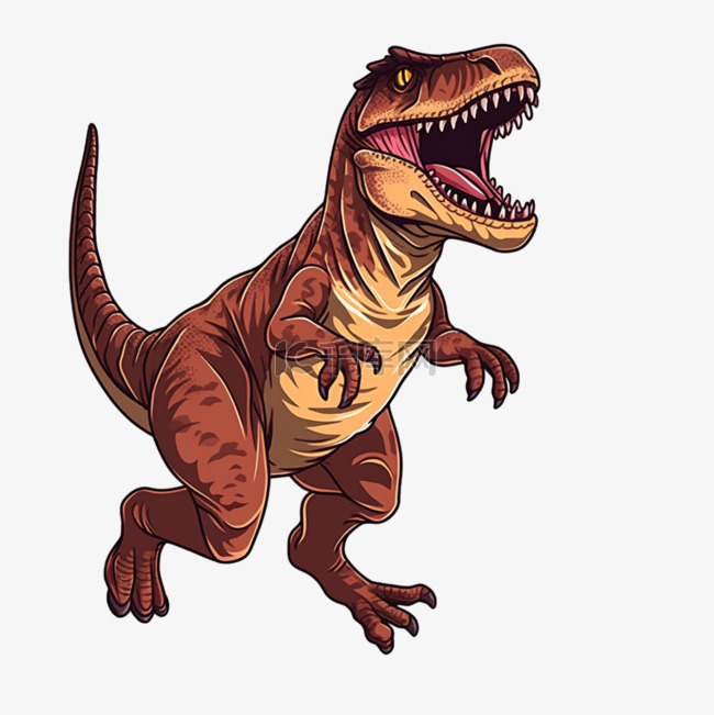 恐龙霸王龙卡通元素立体免扣图案素材图片免费下载-千库网