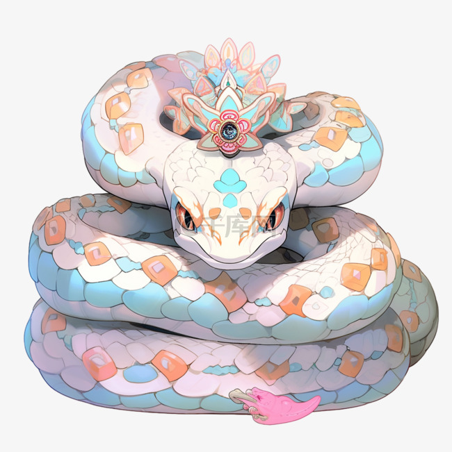 十二生肖蛇矢量图手绘元素素材图片免费下载-千库网