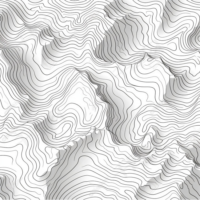 地形等高线映射无缝图案。素材图片免费下载-千库网