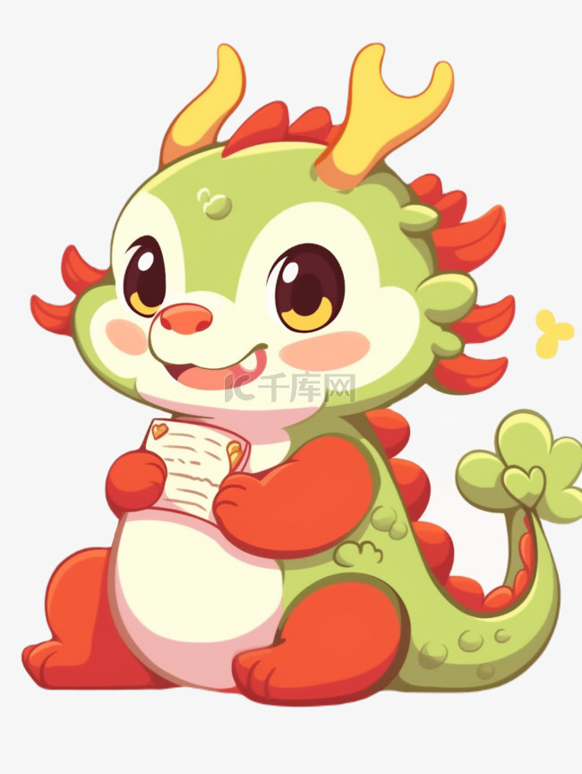 可爱卡通龙宝宝中国龙插画免扣龙年素材图片免费下载-千库网