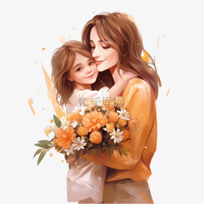 彼此感恩感恩父母人物扁平插画素材图片免费下载-千库网