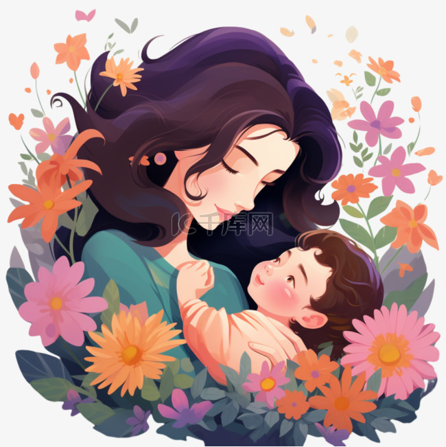 感恩父母感恩父母人物扁平插画素材图片免费下载-千库网