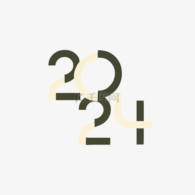 2024年数字2024数字新年元旦素材图片免费下载-千库网