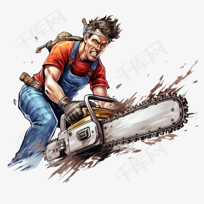 运行电锯素材图片免费下载-千库网
