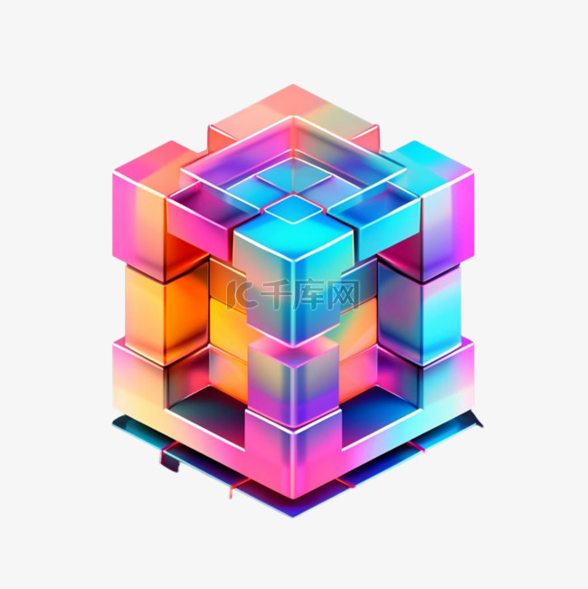 闪亮3d几何元素立体免扣图案素材图片免费下载-千库网