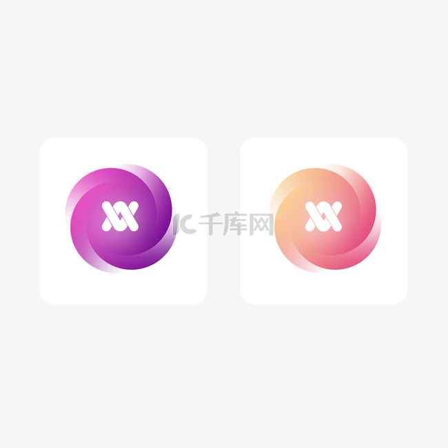 APP小程序LOGO启动图标紫色素材图片免费下载-千库网