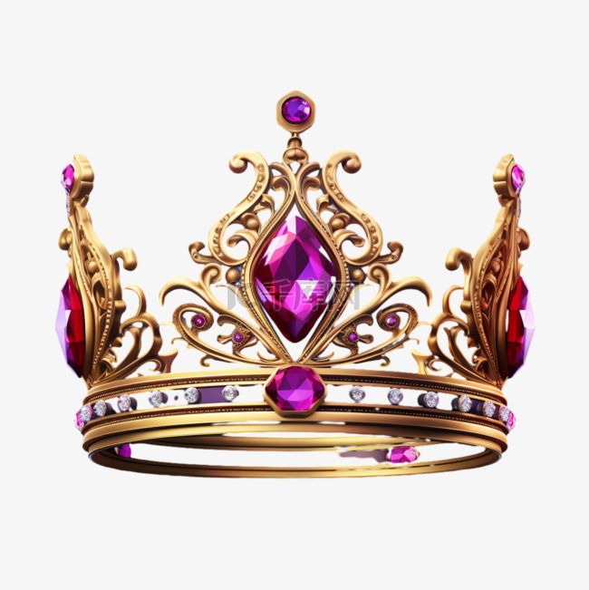 王冠黄金皇冠元素立体免扣图案素材图片免费下载-千库网