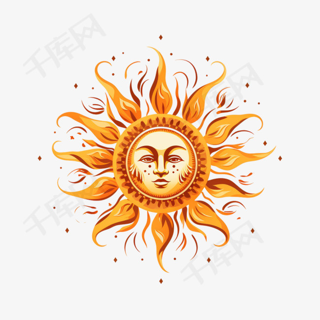 Boho Sun标志设计素材图片免费下载-千库网
