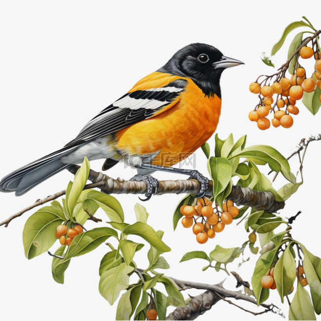 AICG树林鸟雀元素立体免扣图案素材图片免费下载-千库网