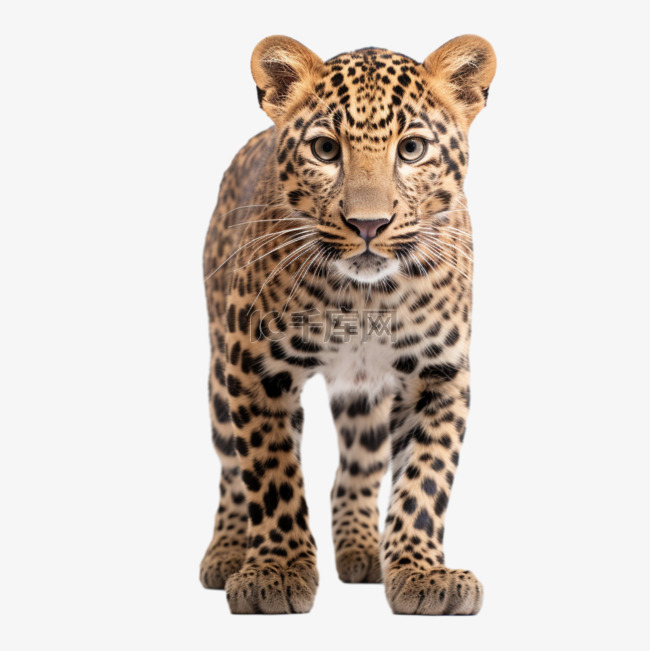 绘画金钱豹动物元素立体免抠图案素材图片免费下载-千库网