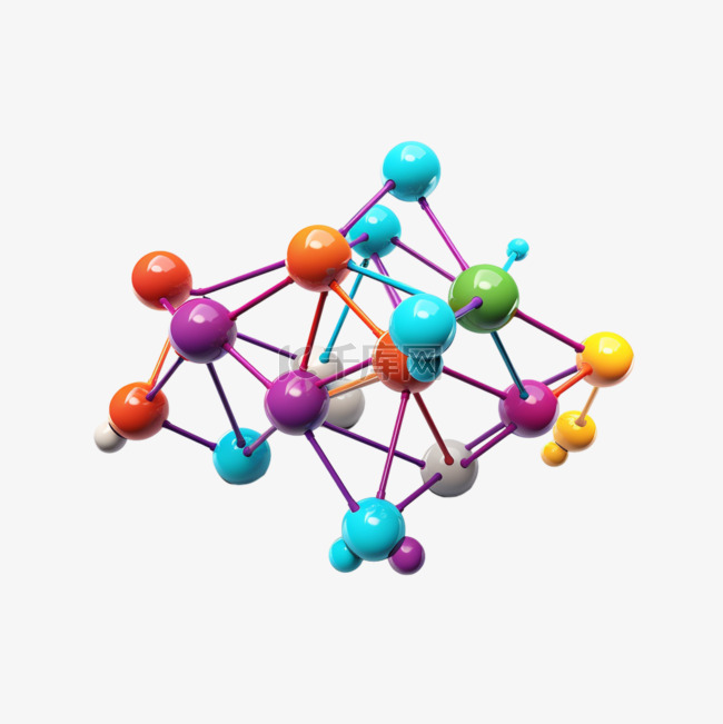 矢量分子模型元素立体免扣图案素材图片免费下载-千库网