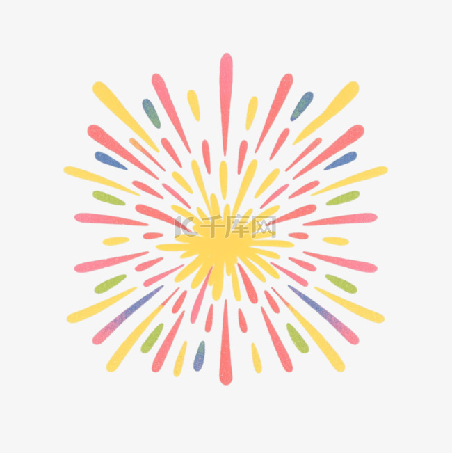 烟花卡通免抠素材图片免费下载-千库网