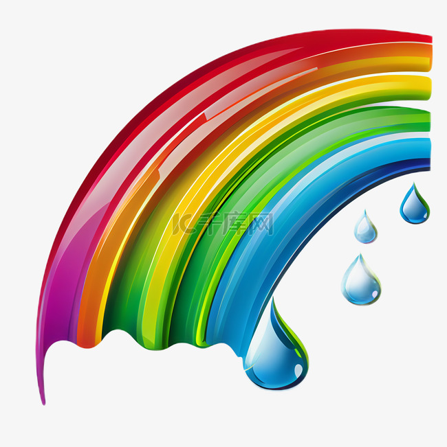 雨后彩虹缤纷唯美背景素材图片免费下载-千库网