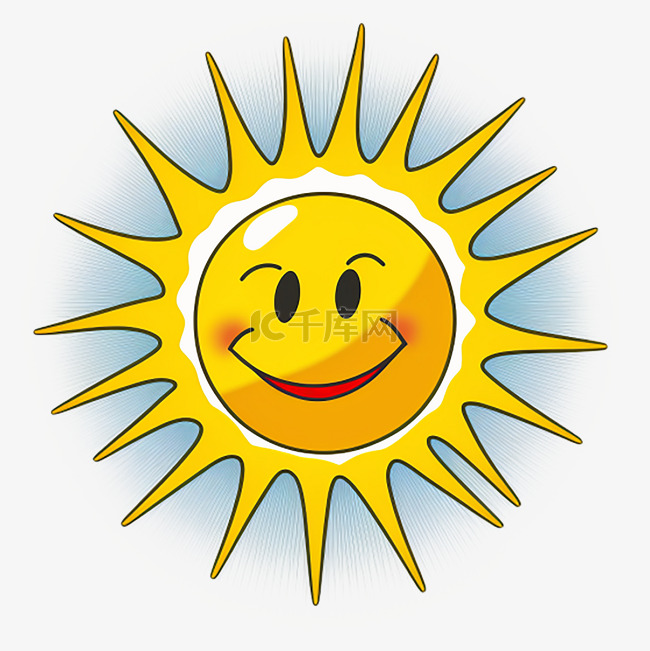 太阳黄色卡通表情素材图片免费下载-千库网