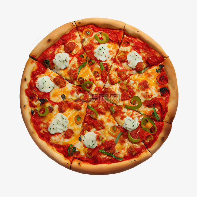 比萨意大利芝士奶油素材图片免费下载-千库网