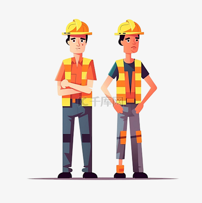 工人职业卡通素材图片免费下载-千库网