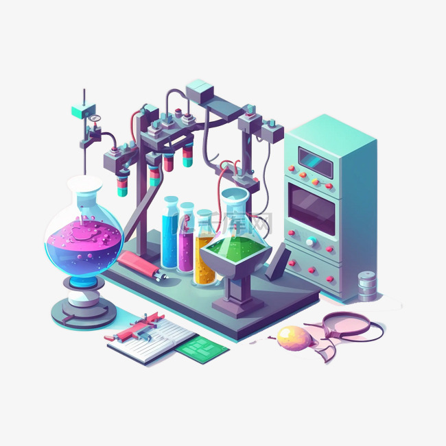 3d实验室仪器素材图片免费下载-千库网